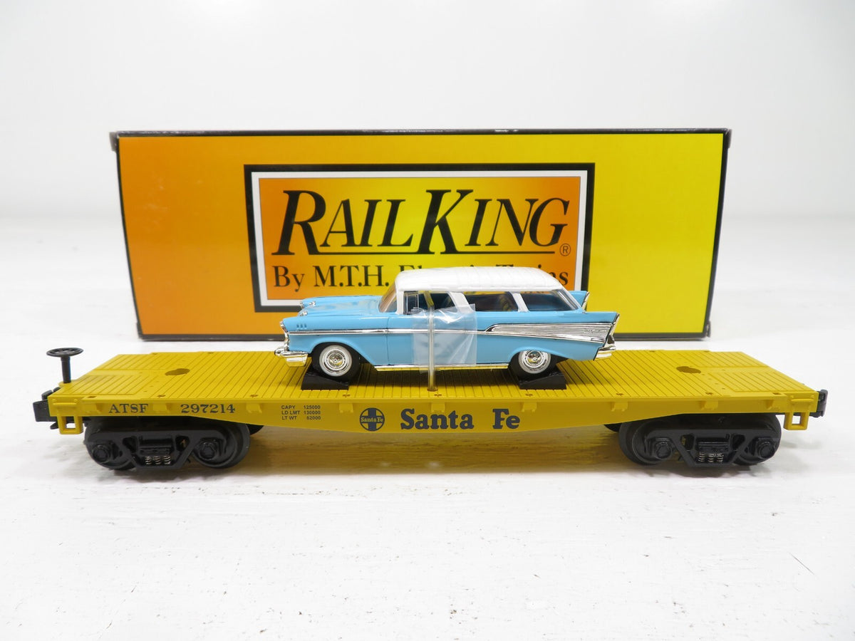MTH 33-7606 Santa Fe Flatcar w/57' Chevy Nova LN — NY-ElectricTrains