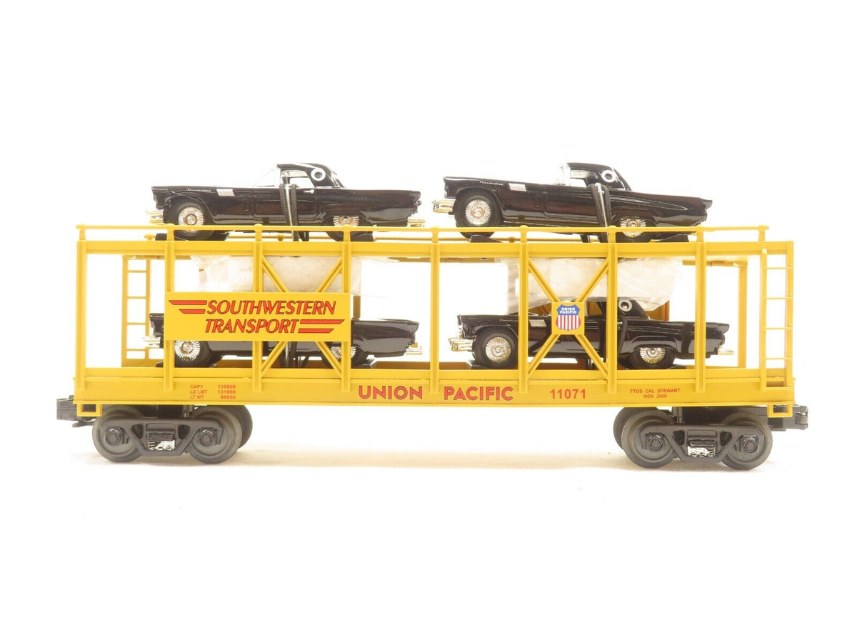 MTH 30-7674 TTOS Auto Carrier w/ERTL T-Birds LN — NY-ElectricTrains