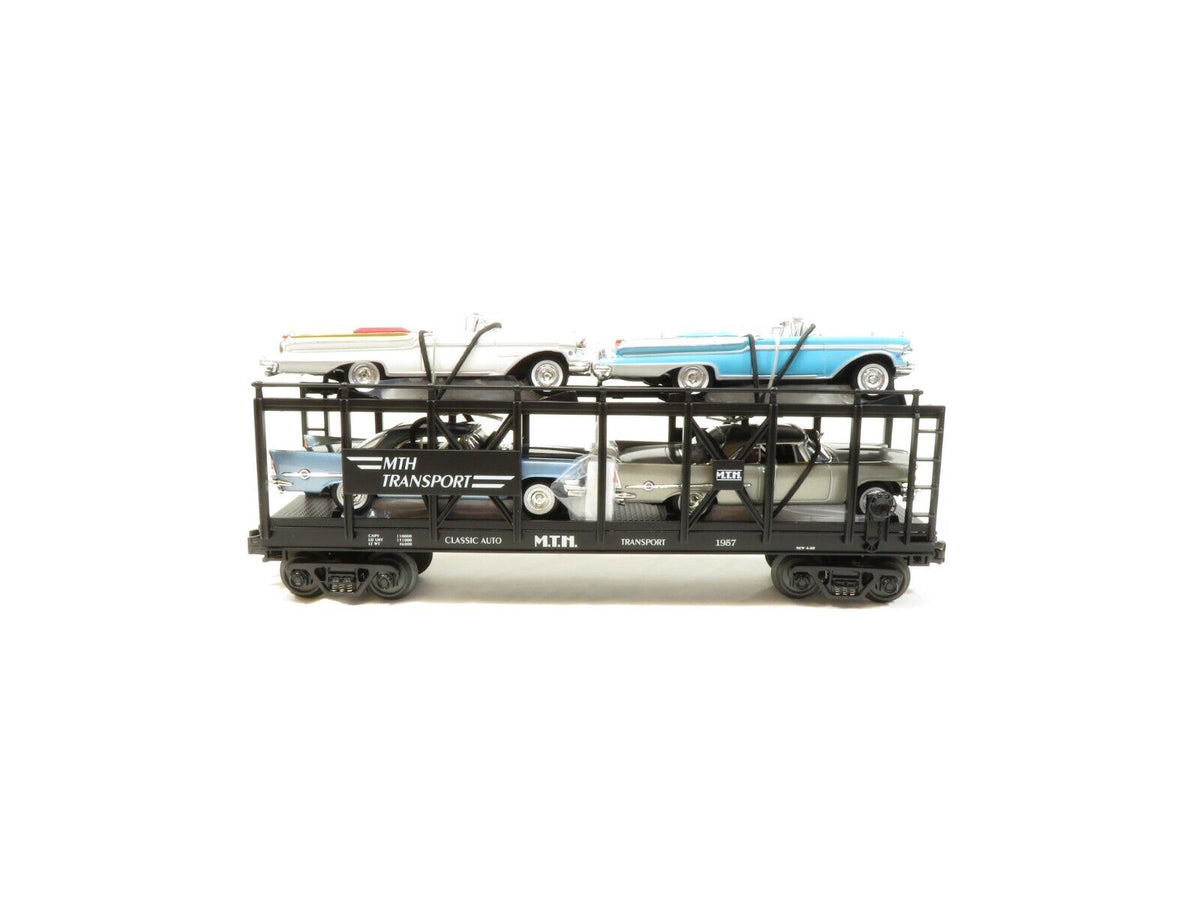 MTH 30-7676 Double Deck Auto Car w/52 Crysler & 57 Mercury NIB — NY ...