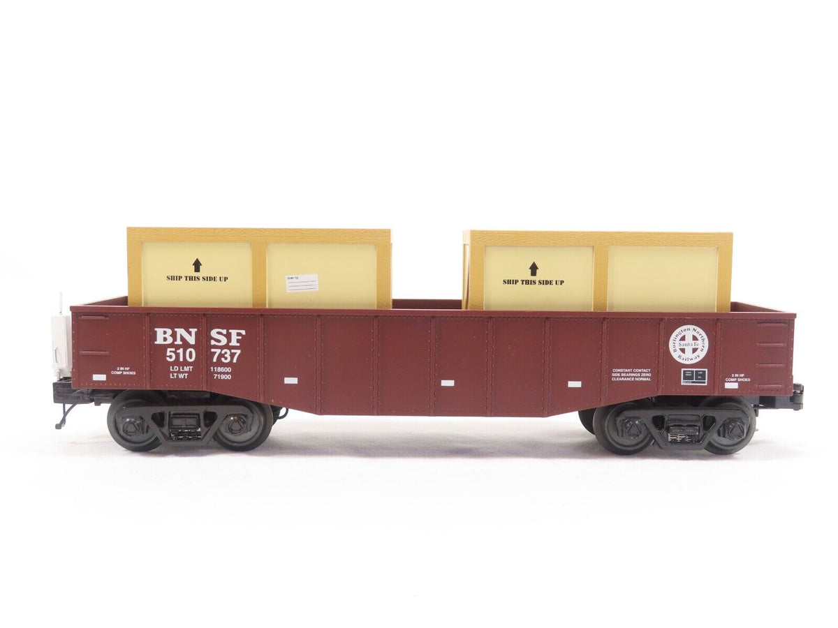 MTH 30-4220A BNSF Gondola Car w/2 Crates LN — NY-ElectricTrains