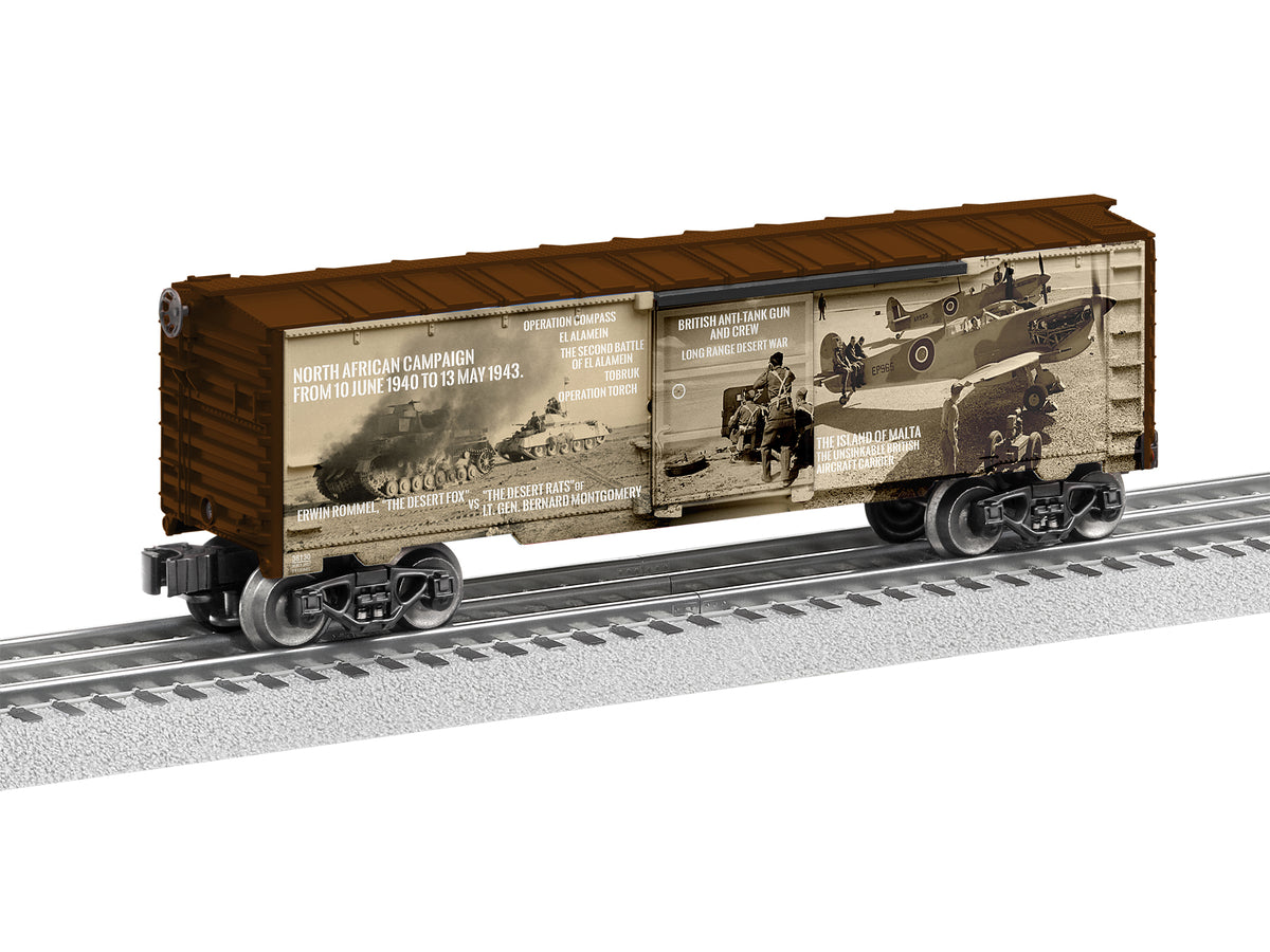 Lionel 2138130 O WWII Africa Campaign MUSA Boxcar — NY-ElectricTrains