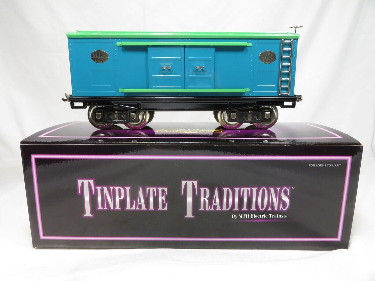 MTH 10-2039 214 Std. Gauge Box Car Clue & Lt Green w/Nickel Trim NIB ...